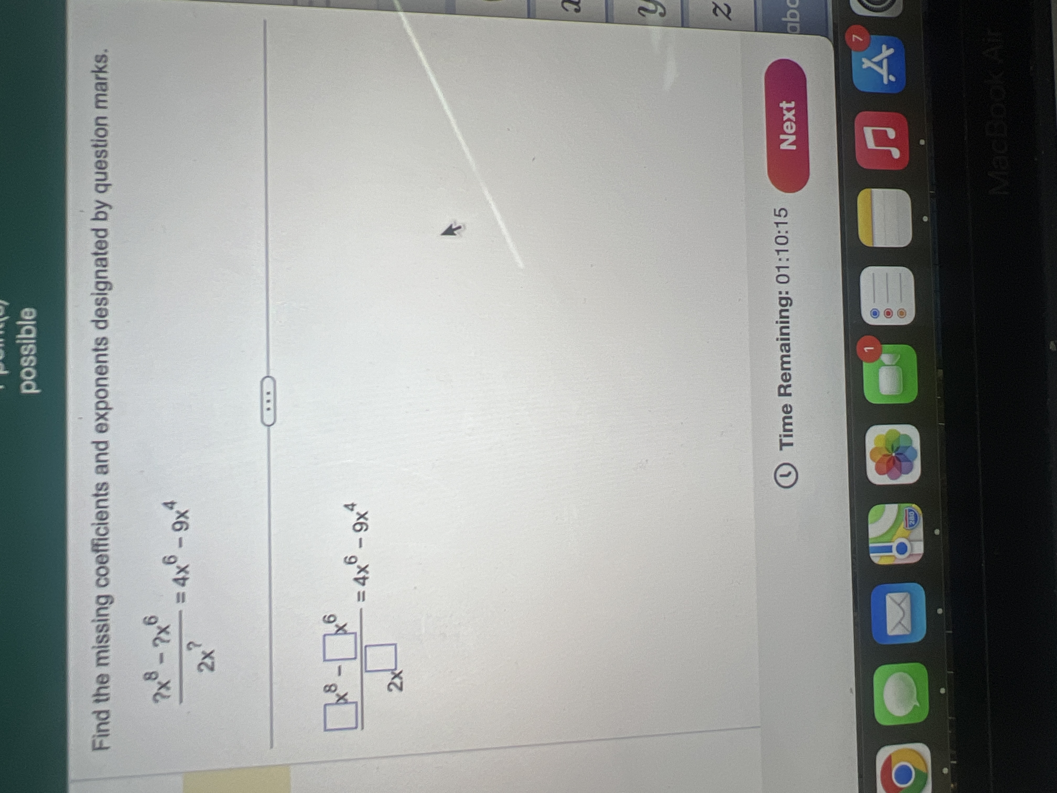 Solved Find the missing coefficients and exponents | Chegg.com