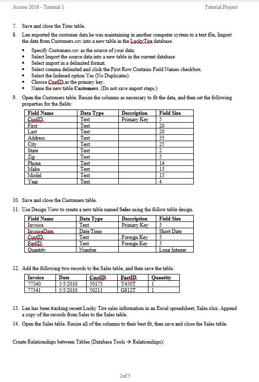 Database Project 1 Creating And Editing Tables Chegg
