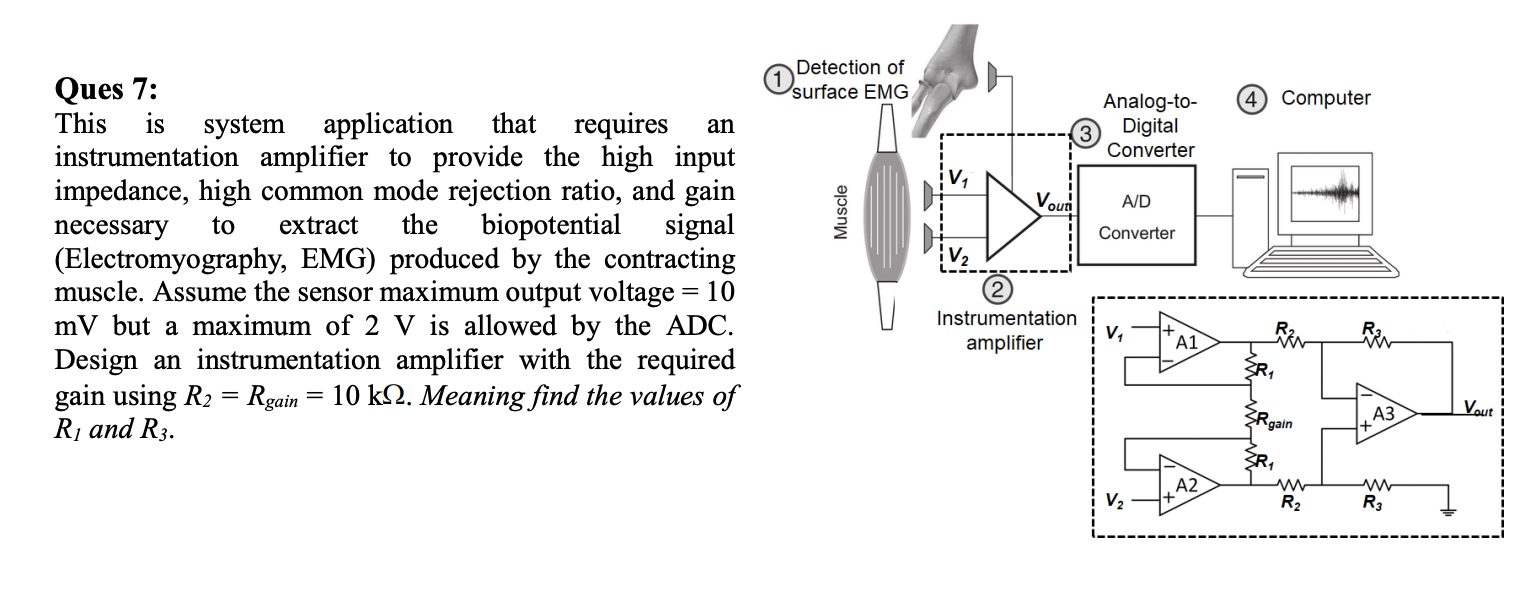 Solved Detection of surface EMG (4) Computer an Analog-to- | Chegg.com