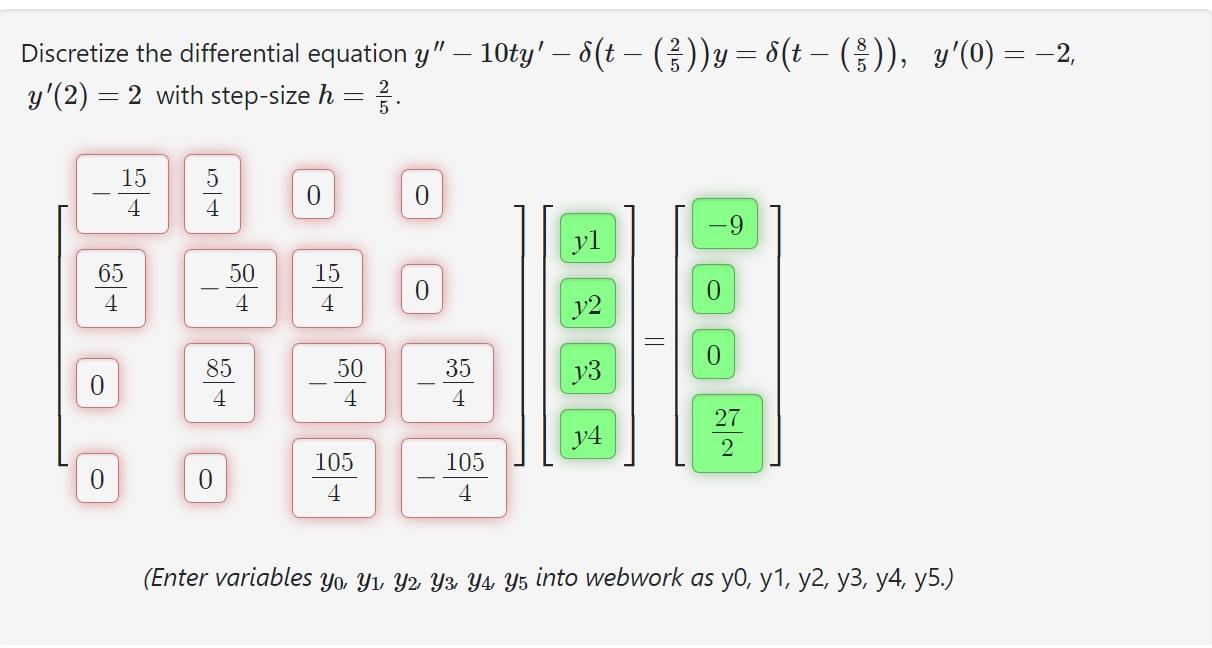 Solved Discretize the differential equation | Chegg.com