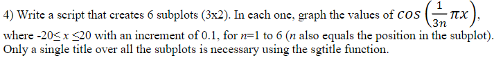 Solved (brax) 4) Write a script that creates 6 subplots | Chegg.com