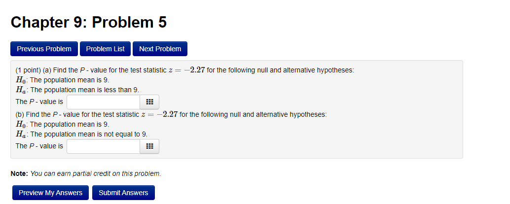 Solved Chapter 9: Problem 5 Previous Problem Problem List | Chegg.com