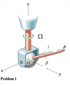 Solved A bar OA with length l is rigidly attached to a | Chegg.com