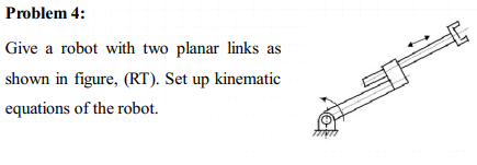 Solved Give a robot with two planar links as shown in | Chegg.com