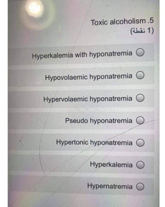 Solved Nephrotic syndrome.6 1) (1 نقطة) Hyperkalemia with | Chegg.com