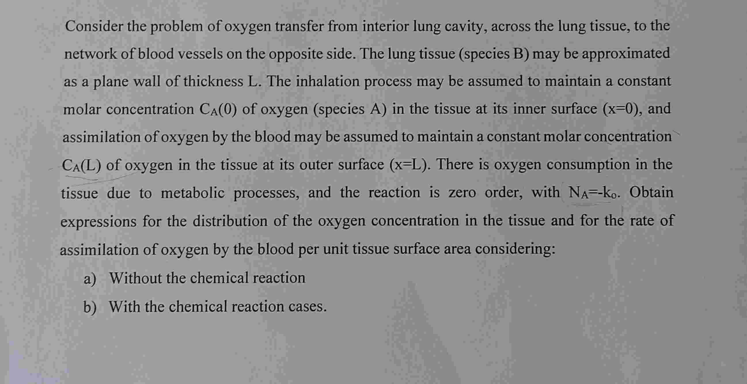 Solved Consider the problem of oxygen transfer from interior | Chegg.com