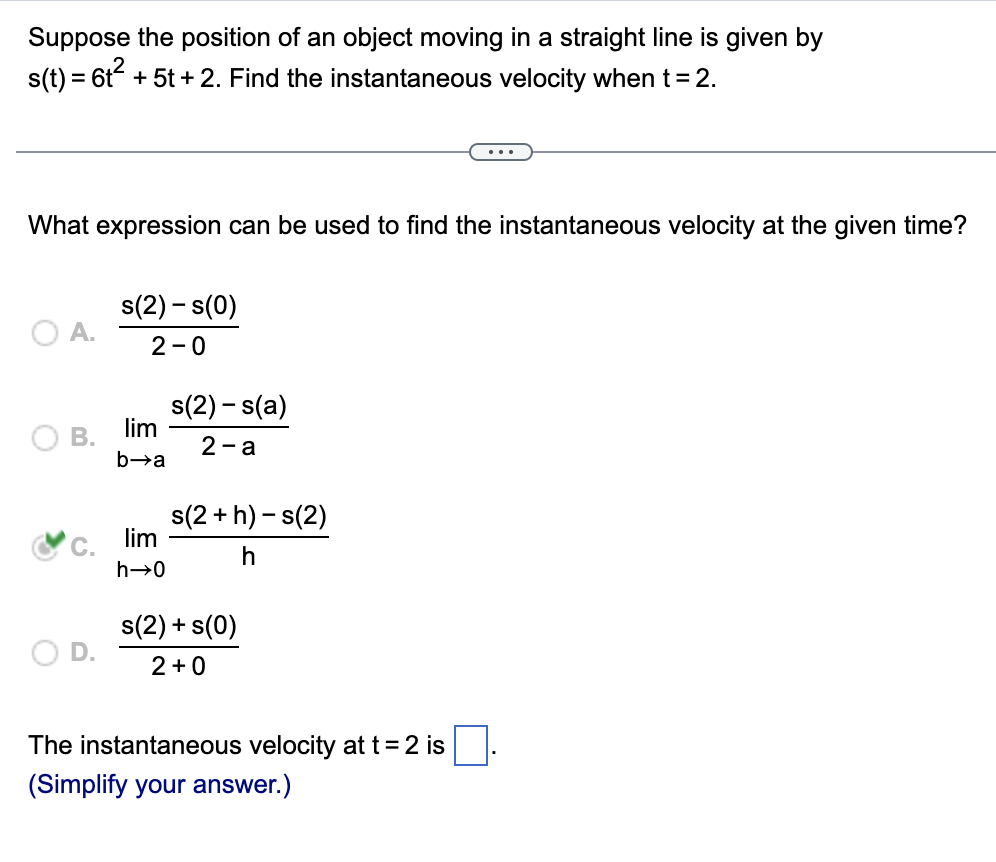 Solved Suppose the position of an object moving in a | Chegg.com