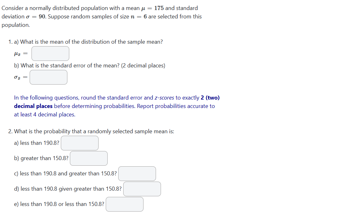 Solved Consider a normally distributed population with a | Chegg.com