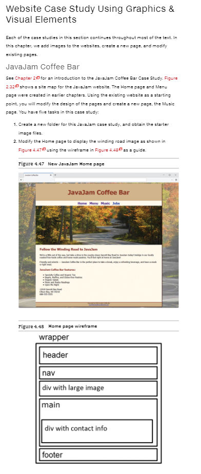 Solved Website Case Study Using Graphics & Visual Elements | Chegg.com