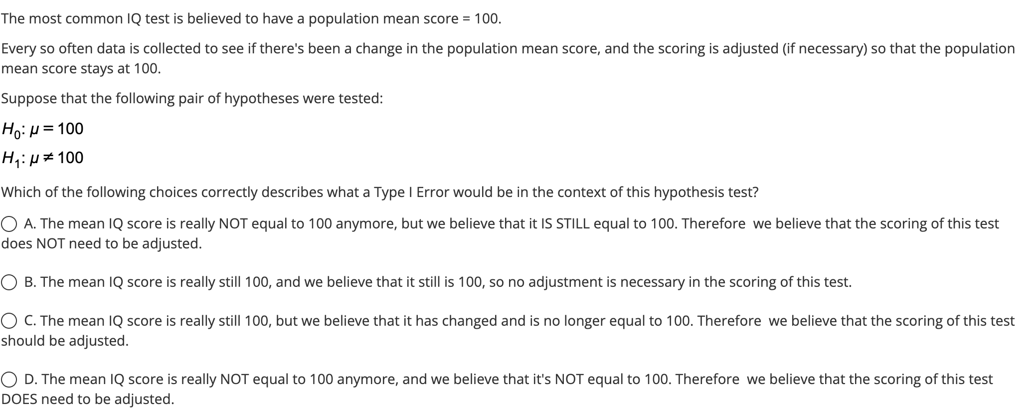 Solved The most common IQ test is believed to have a | Chegg.com
