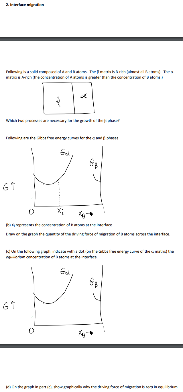 Solved Following is a solid composed of A and B atoms. The β | Chegg.com