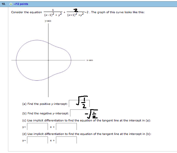 Solved 10. + -12 points 1 Consider the equation + 2. The | Chegg.com