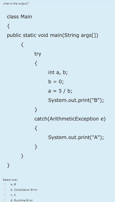 what is the output?class Main{public static void | Chegg.com