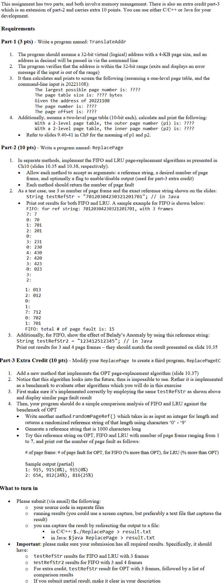 Solved This assignment has two parts, and both involve | Chegg.com