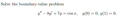 Solved Solve the boundary-value problem | Chegg.com