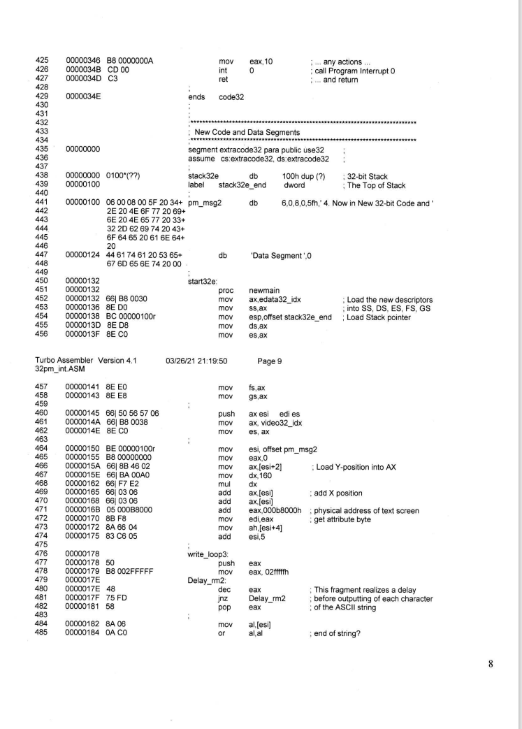 Solved In the interrupt service demo program in 32-bit | Chegg.com