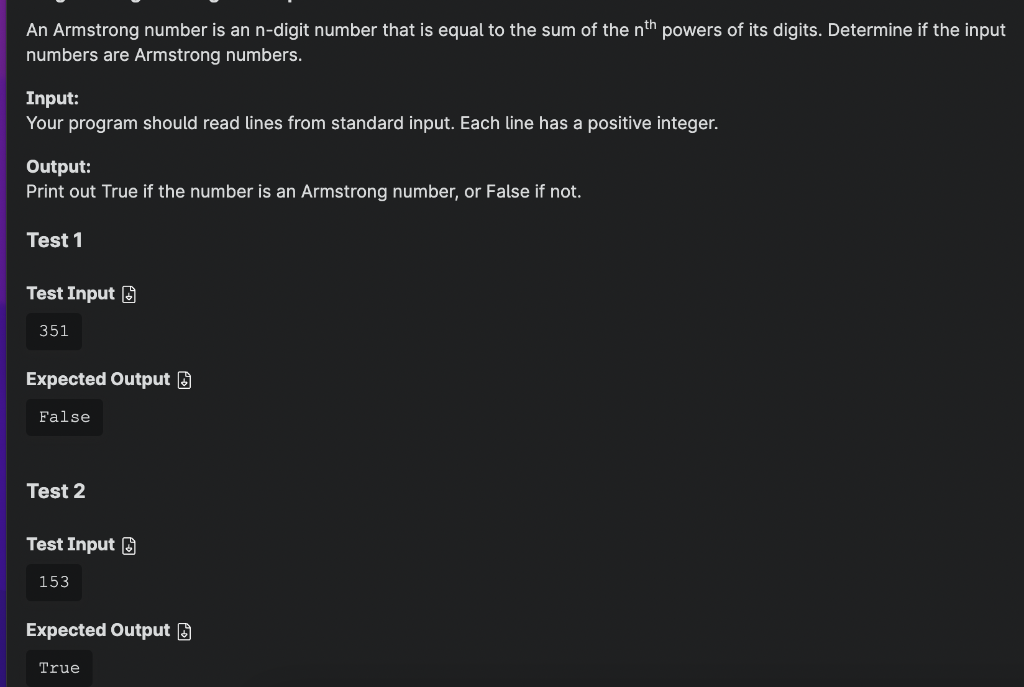 Solved An Armstrong number is an n-digit number that is | Chegg.com
