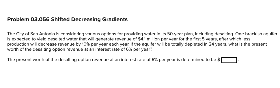 Solved Problem 03.056 Shifted Decreasing Gradients The City | Chegg.com