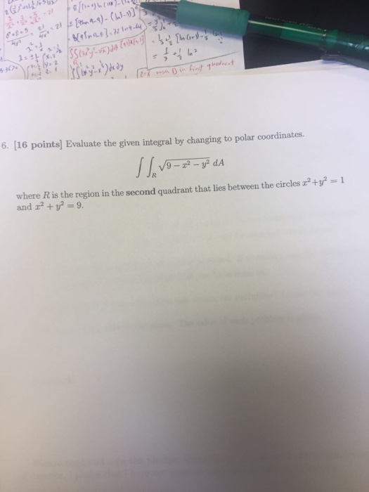 Solved Evaluate the given integral by changing to polar | Chegg.com