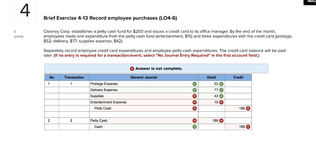Solved Retur Brief Exercise 4-13 Record employee purchases | Chegg.com