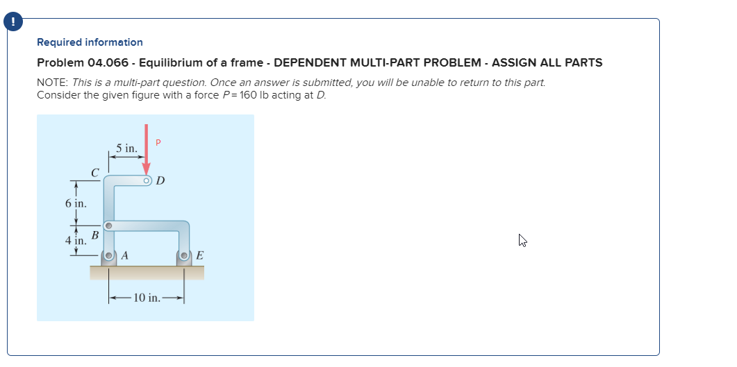 Solved Required information Problem 04.066 - Equilibrium of | Chegg.com