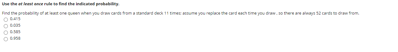Solved Use the at least once rule to find the indicated | Chegg.com