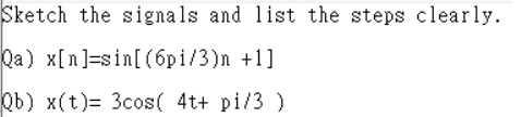 Solved Sketch the signals and list the steps clearly. Qa) | Chegg.com