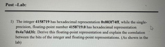 Solved 1) The integer 4158719 has hexadecimal representation | Chegg.com