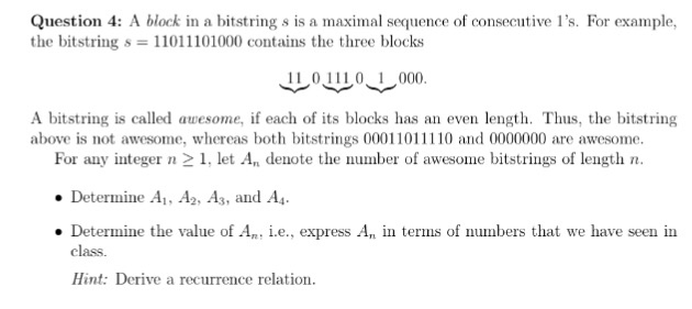 Solved A block in a bitstring s is a maximal sequence of | Chegg.com