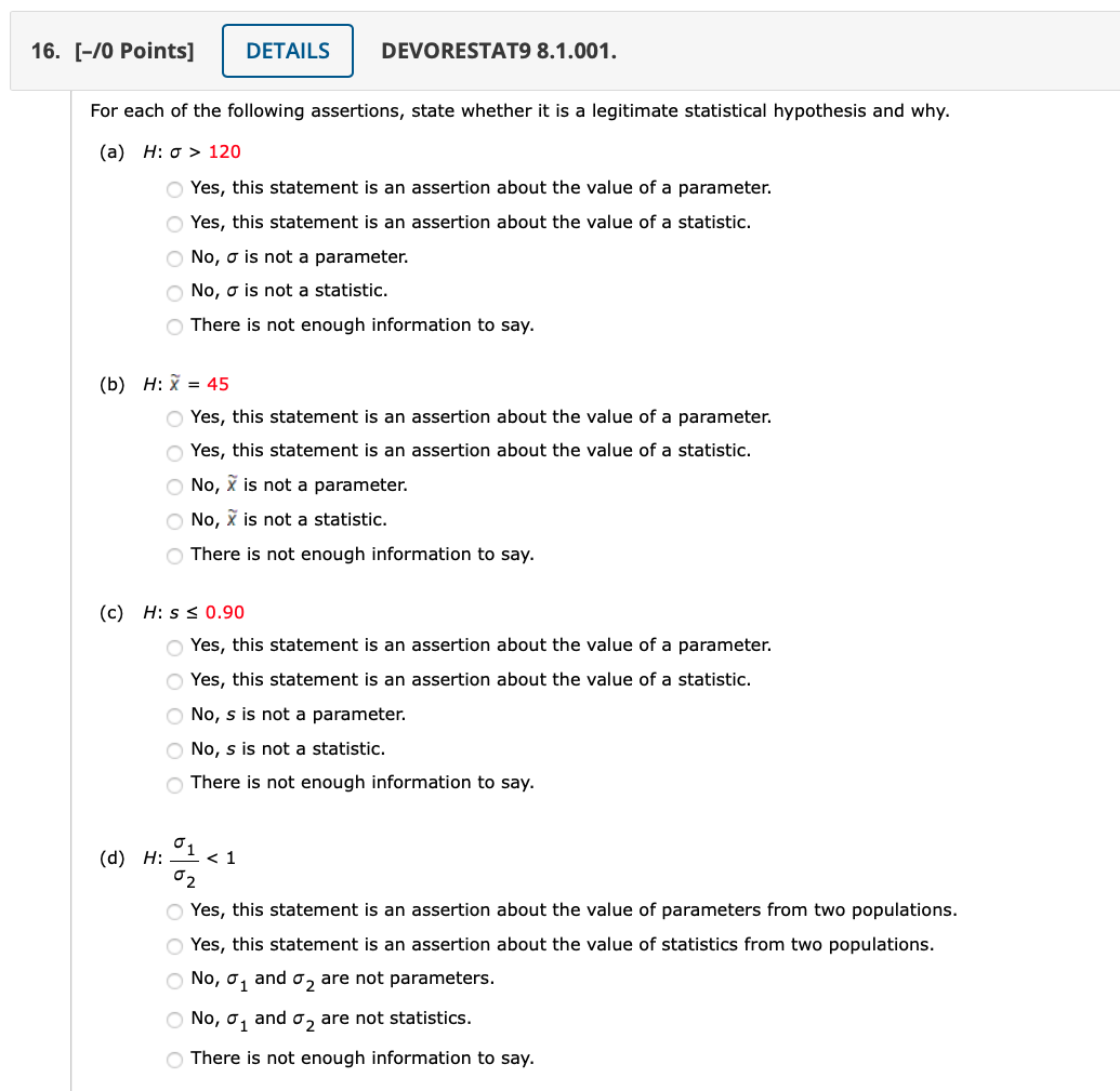 Solved For each of the following assertions, state whether | Chegg.com