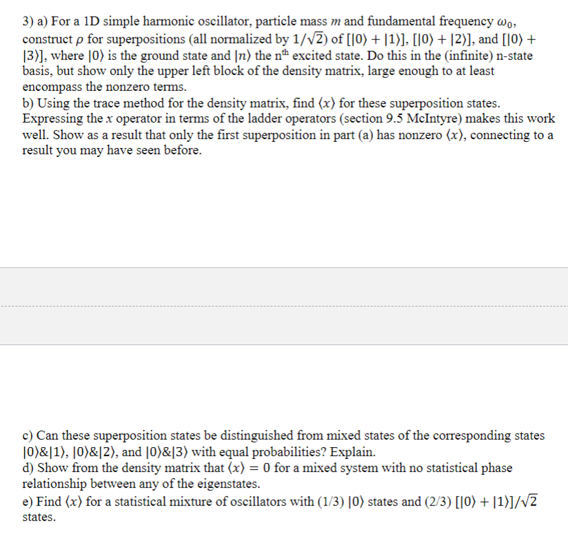Solved am ﻿and fundamental frequency ω0,construct ρ122 |0:, | Chegg.com