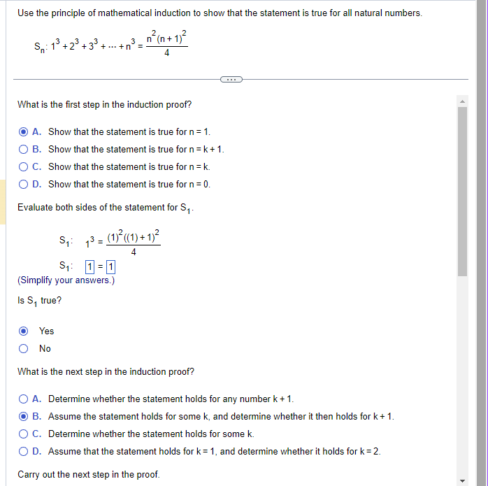 Solved Use the principle of mathematical induction to show | Chegg.com