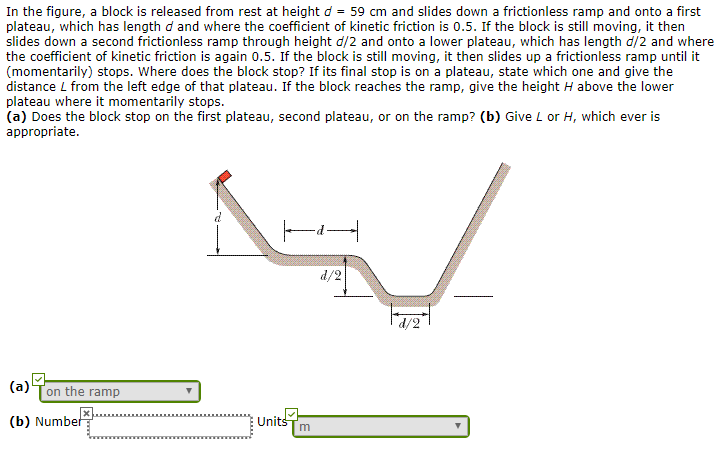 Solved In the figure, a block is released from rest at | Chegg.com