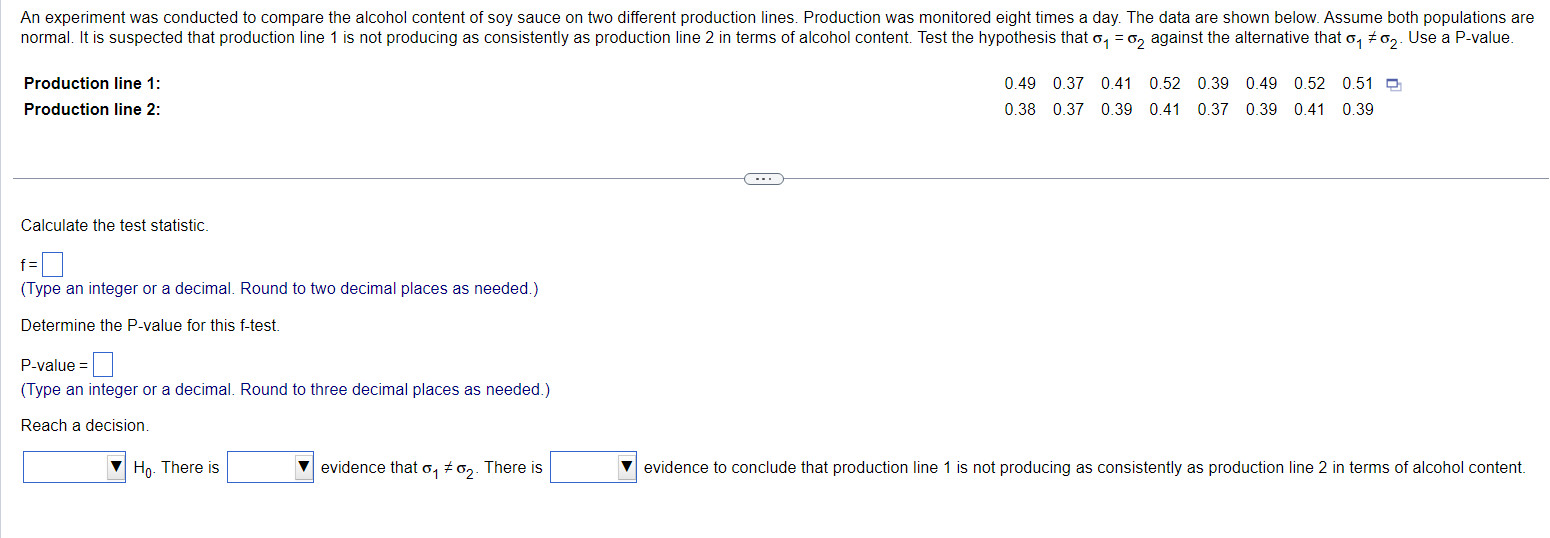 Solved Production line 1: Production line 2: Calculate the | Chegg.com