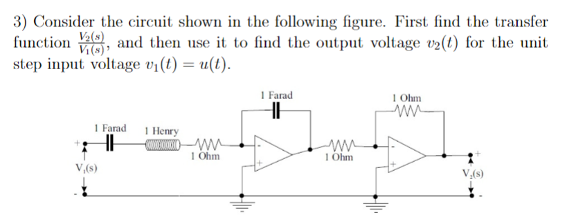 Solved 3) Consider the circuit shown in the following | Chegg.com