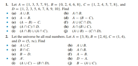 Solved 1. Let A = {1, 3, 5, 7, 9), B = {0, 2, 4, 6, 8), C = | Chegg.com