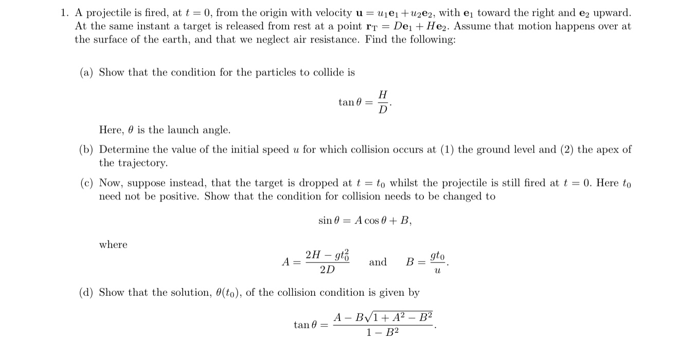 Solved A projectile is ﻿fired, at t=0, ﻿from the origin with | Chegg.com