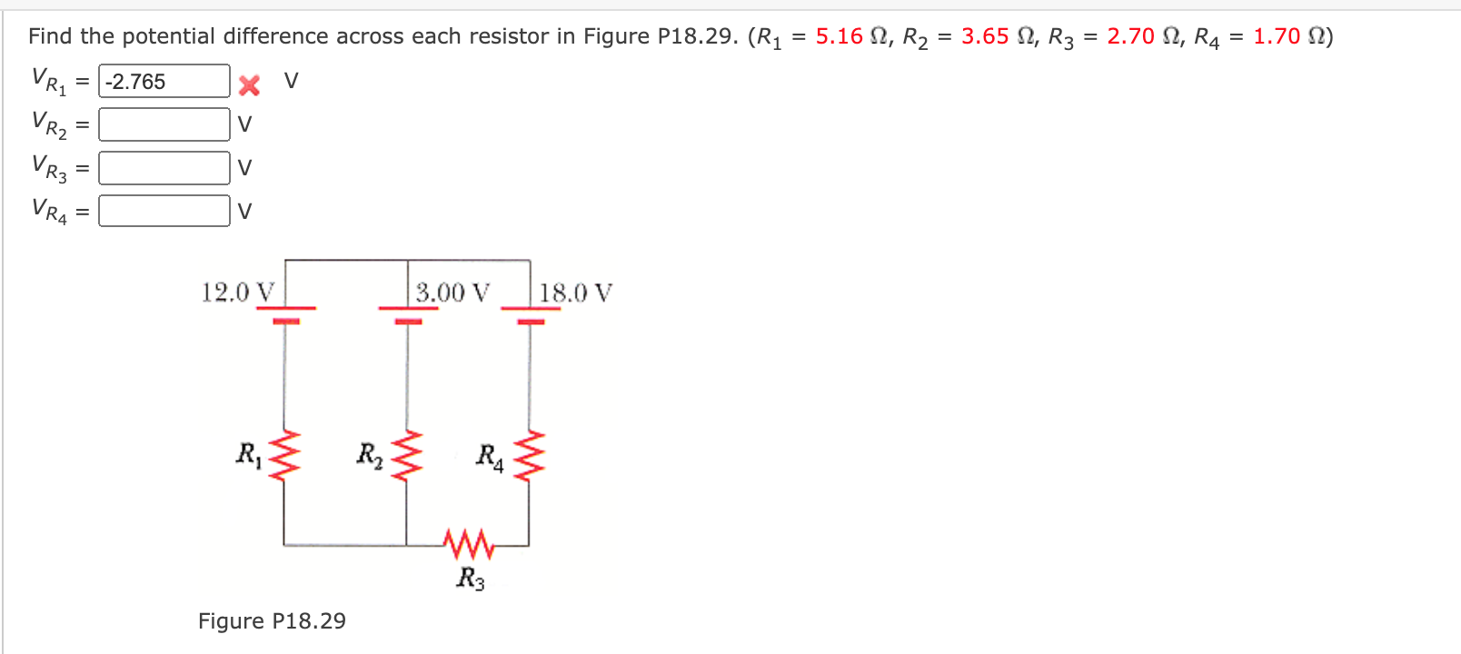 Solved Find the potential difference across each resistor in | Chegg.com