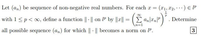 Solved Let (an) be sequence of non-negative real numbers. | Chegg.com