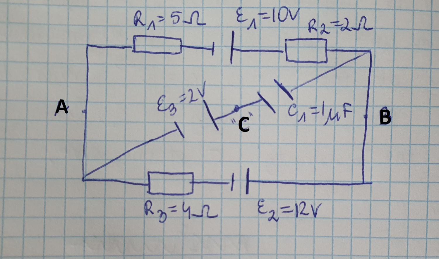 Solved Find voltage between points A and B ( Vab) as well as | Chegg.com