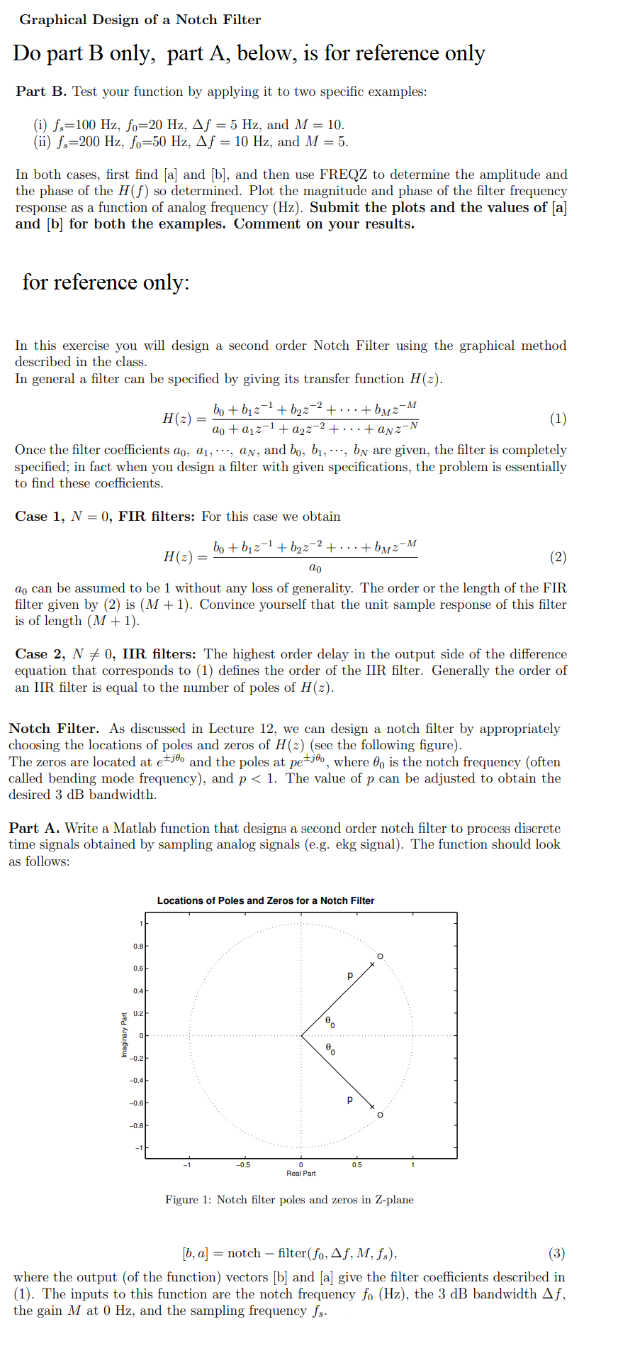 Do part B only, part A, below, is for reference only | Chegg.com