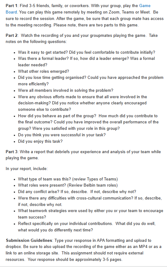 Solved Part 1: Find 3-5 friends, family, or coworkers. With | Chegg.com
