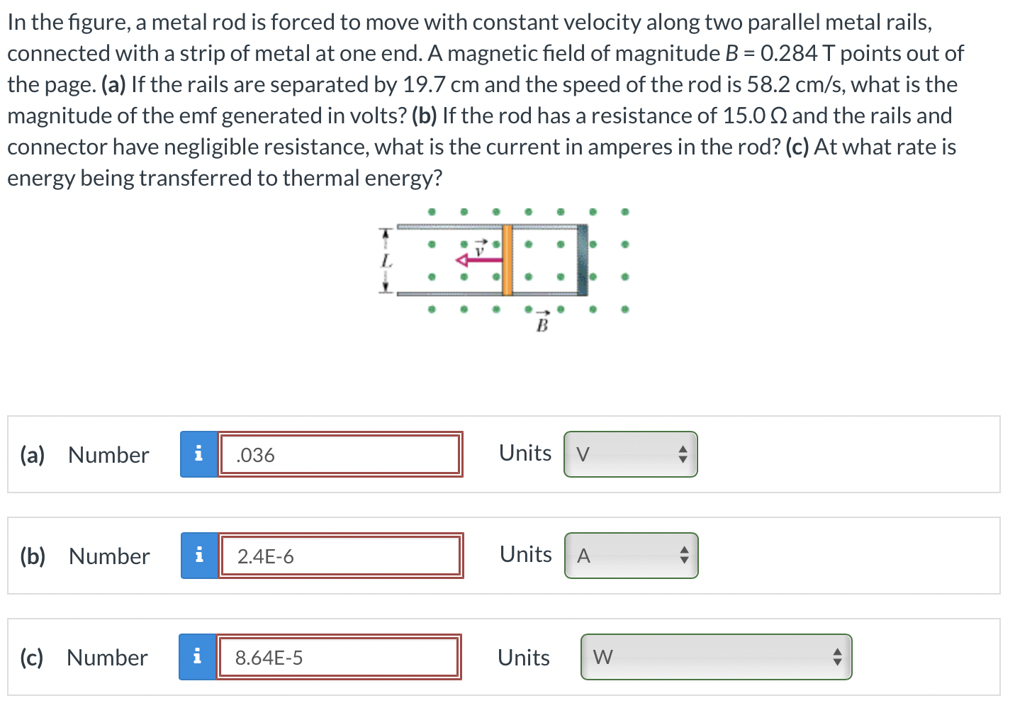 Solved In the figure, a metal rod is forced to move with | Chegg.com