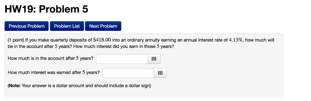 Solved HW19: Problem 5 Previous Problem Problem List Next | Chegg.com