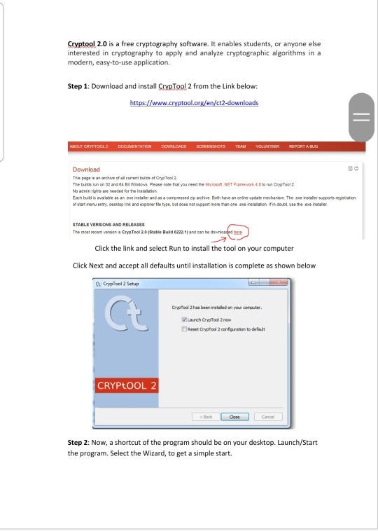 Solved Cryptool 2.0 is a free cryptography software. It | Chegg.com