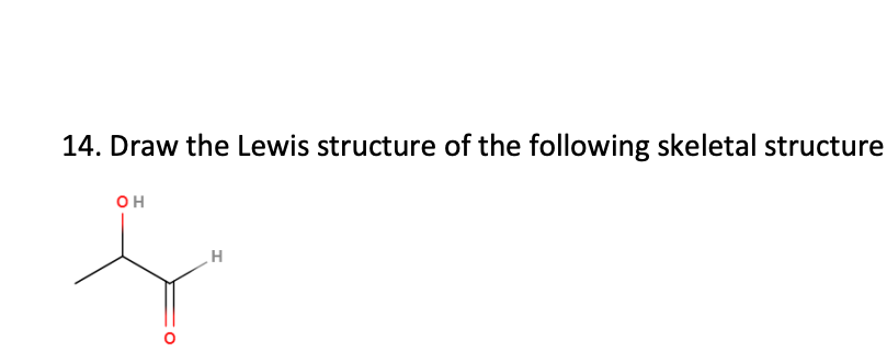 Solved 14. Draw the Lewis structure of the following | Chegg.com