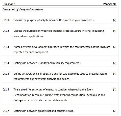 Solved Question 1 (Marks: 20) Answer all of the questions | Chegg.com