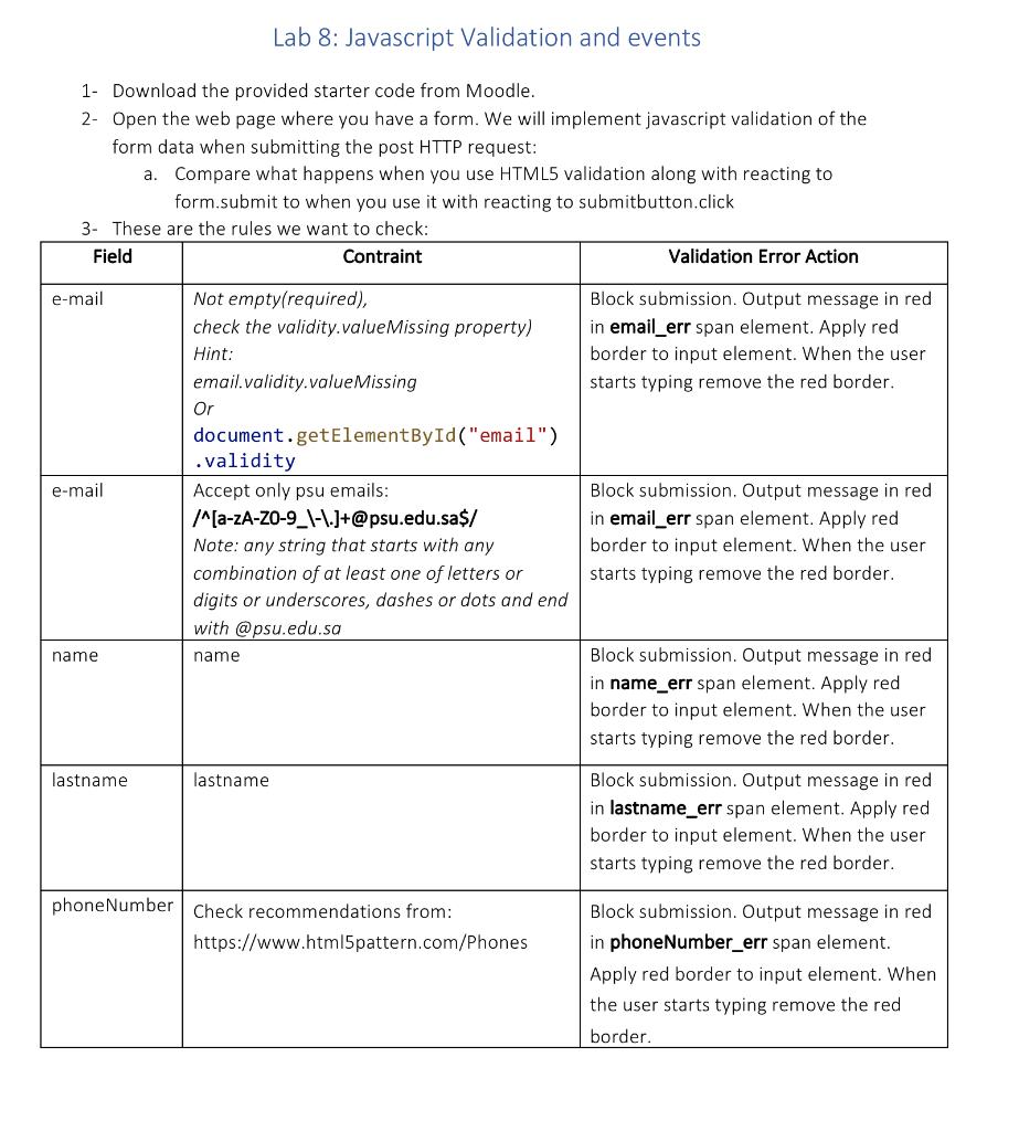 Solved 1- Download the provided starter code from Moodle. 2- | Chegg.com
