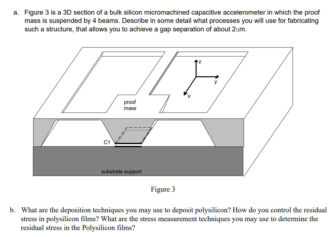 Solved a. Figure 3 is a 3D section of a bulk silicon | Chegg.com