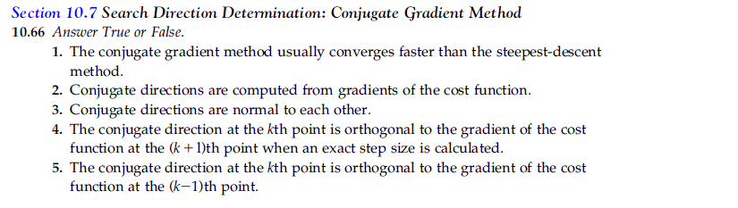 Solved Section 10.7 Search Direction Determination: | Chegg.com